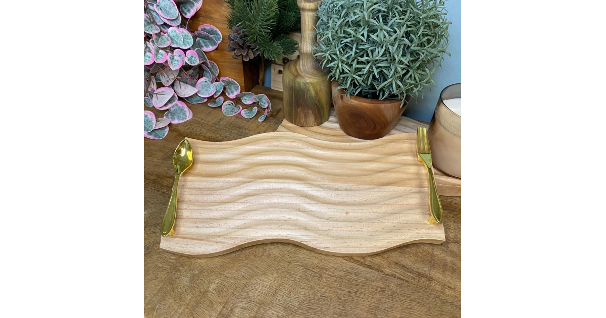 Wavy Wood Tray | Little Local